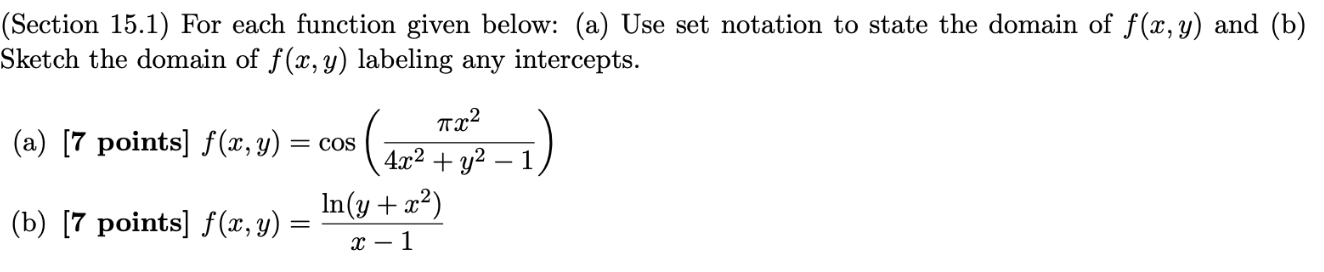 Solved (Section 15.1) For each function given below: (a) Use | Chegg.com