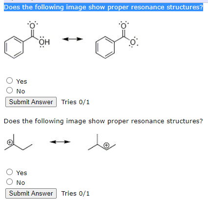 Solved Does the following image show proper resonance | Chegg.com