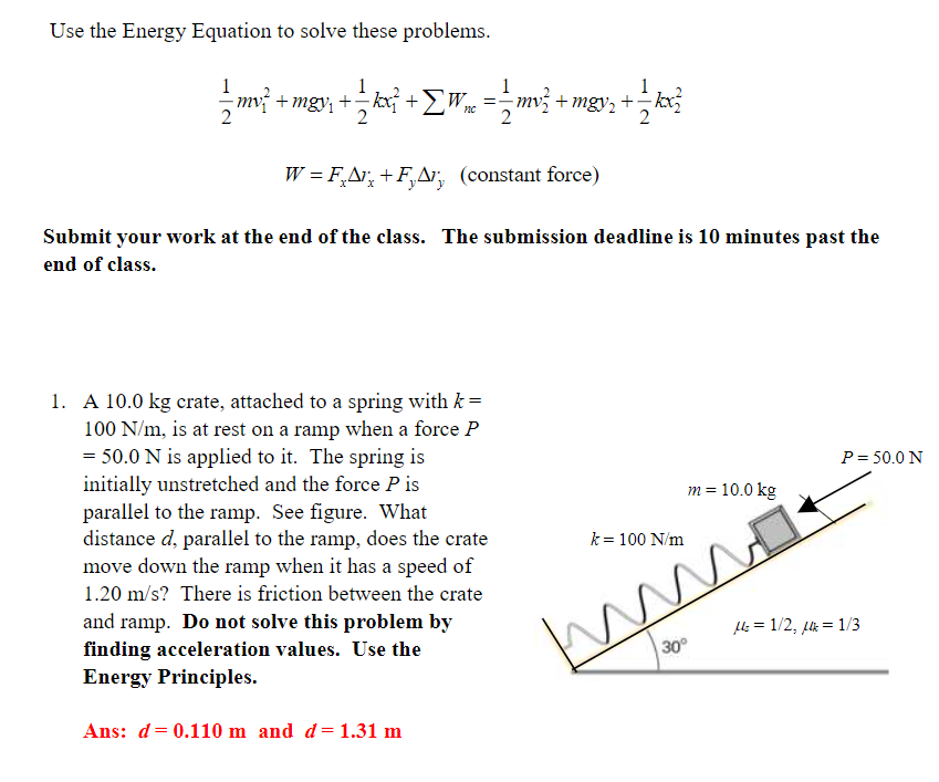 Solved Use the Energy Equation to solve these problems. 1 5 | Chegg.com