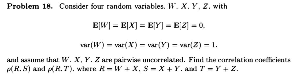 Solved Problem 18 Consider Four Random Variables W X Y 