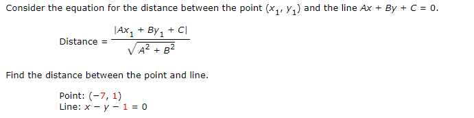 Solved Consider the equation for the distance between the | Chegg.com