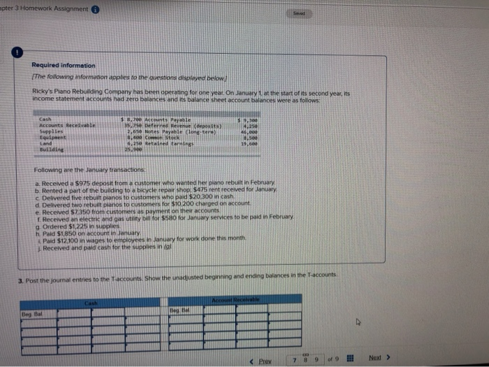 Solved apter 3 Homework Assignment Saved Required | Chegg.com Solved apter 3 Homework Assignment Saved Required | Chegg.com