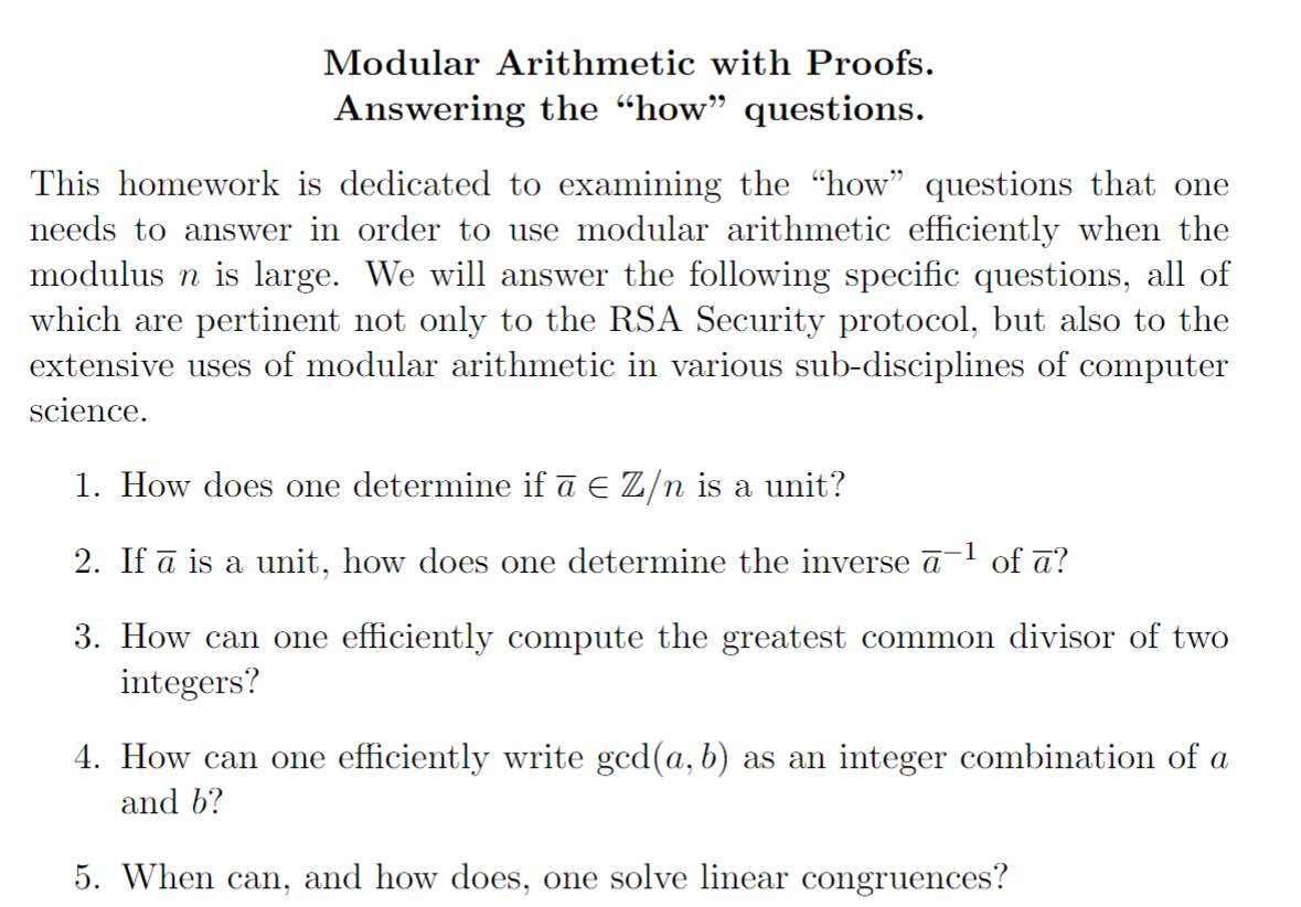 Solved Answering the "how" questions. This homework is | Chegg.com