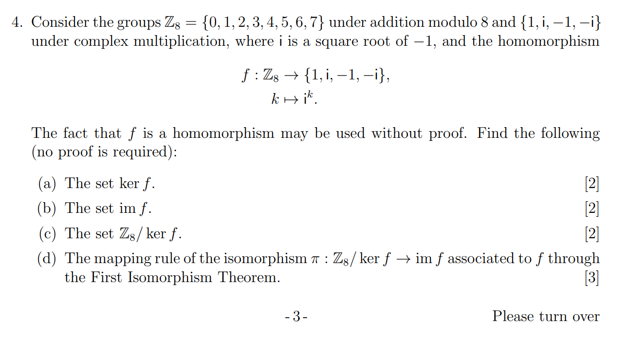 Solved 4. Consider the groups Z8 = {0, 1, 2, 3, 4, 5, 6, 7} | Chegg.com