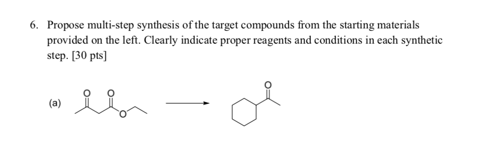 Solved Propose multi-step synthesis of the target compounds | Chegg.com