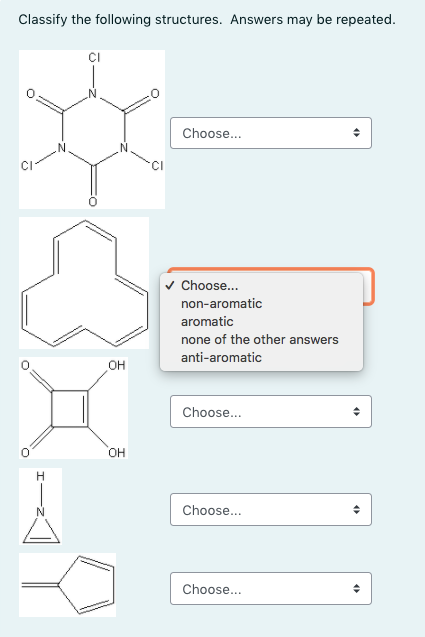 Solved Classify the following structures. Answers may | Chegg.com