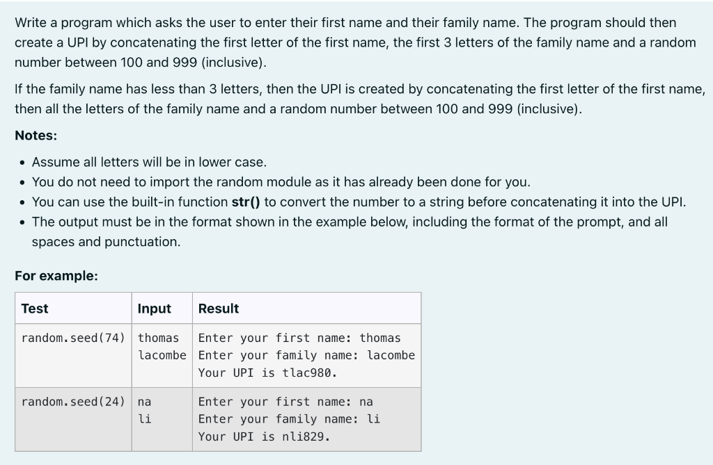 Solved Write a program which asks the user to enter their | Chegg.com