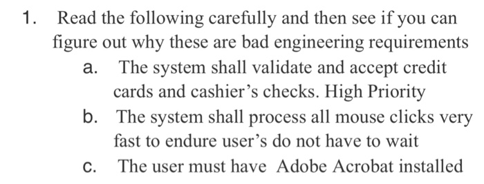 Solved 1. Read the following carefully and then see if you | Chegg.com