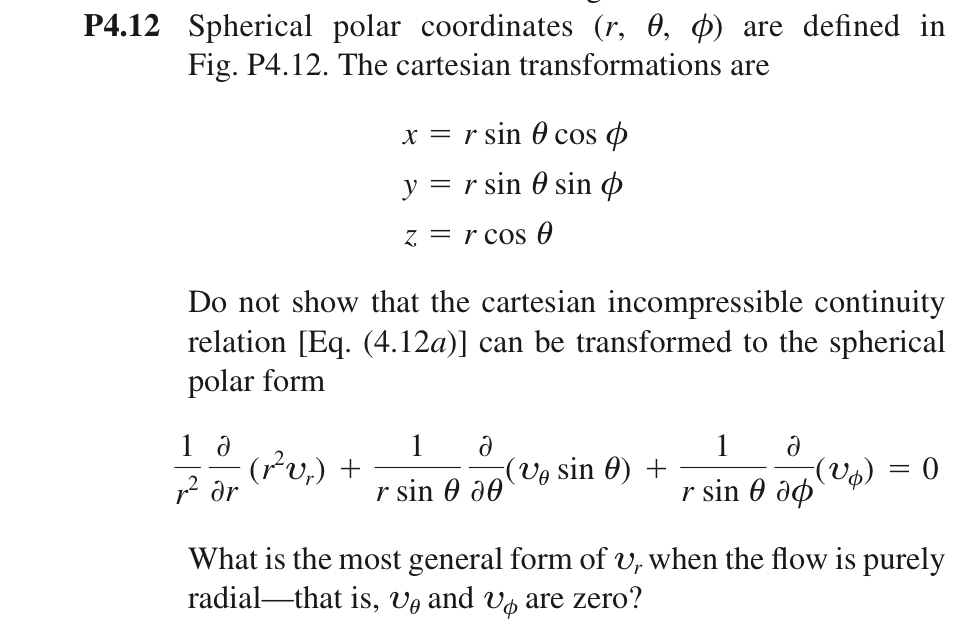 Solved P4.12 Spherical polar coordinates (r,θ,ϕ) are defined | Chegg.com