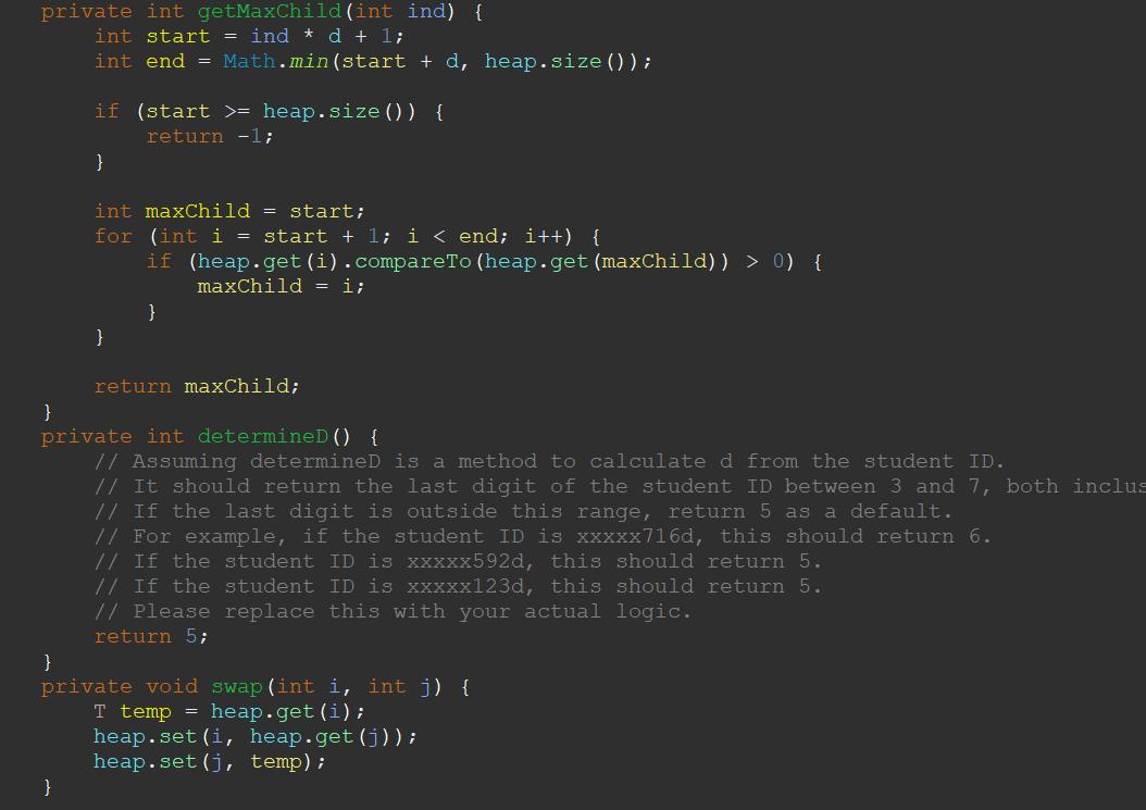 Solved The d-ary max heap is a generalization of the binary | Chegg.com