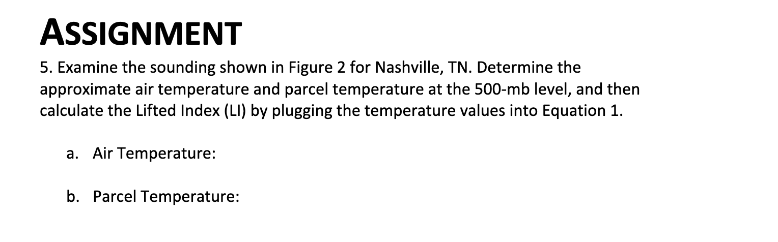 Solved LIFTED INDEX The Lifted Index is a tool | Chegg.com
