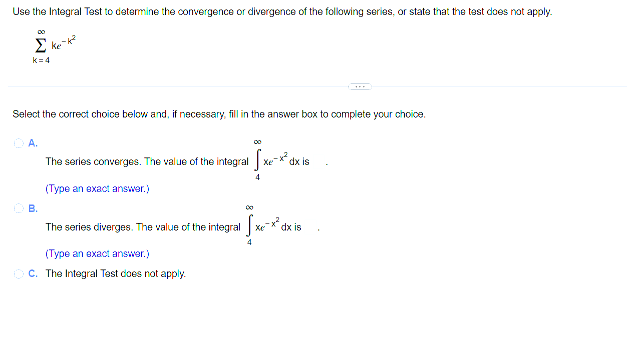Solved Use the Integral Test to ﻿determine the convergence | Chegg.com