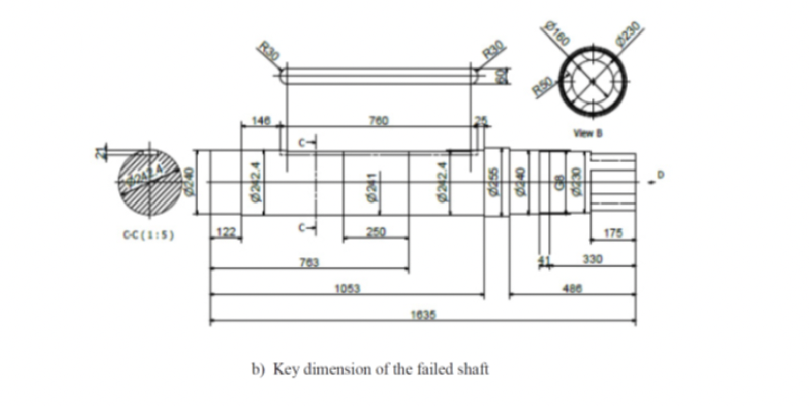 Solved b) Key dimension of the failed shaftGoodman | Chegg.com
