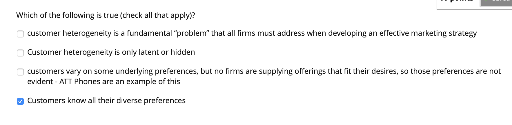 Solved Which of the following is true (check all that | Chegg.com