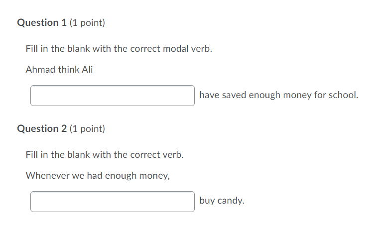 Solved Question 1 (1 point) Fill in the blank with the | Chegg.com