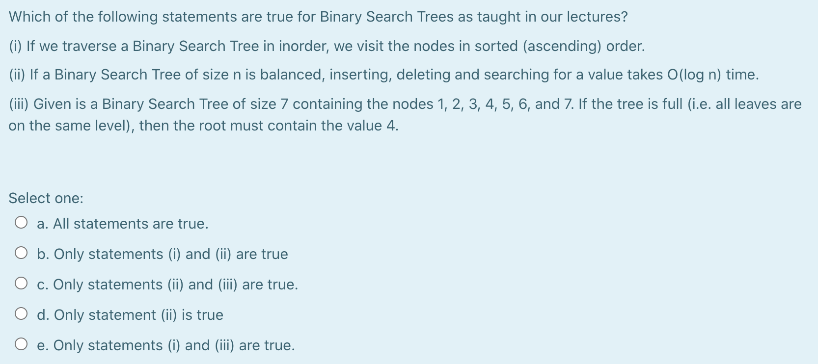Solved Which of the following statements are true for Binary | Chegg.com