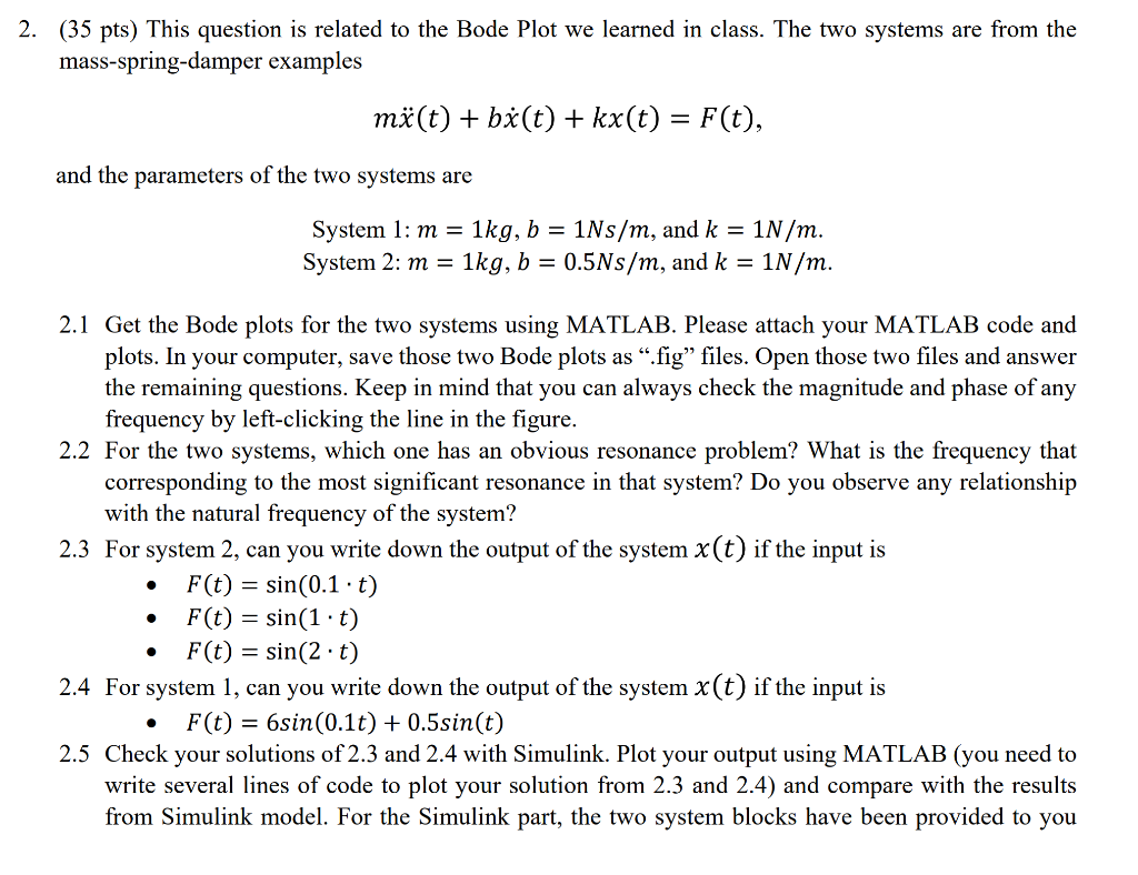 Solved 2. (35 pts) This question is related to the Bode Plot | Chegg.com