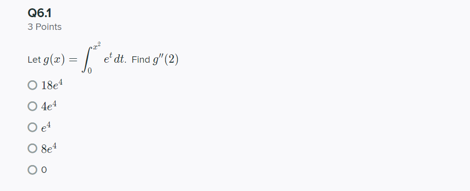 Solved Q6.1 3 Points 22 Let g(x) = 1 = et dt. Find g Solved Q6.1 3 Points 22 Let g(x) = 1 = et dt. Find g