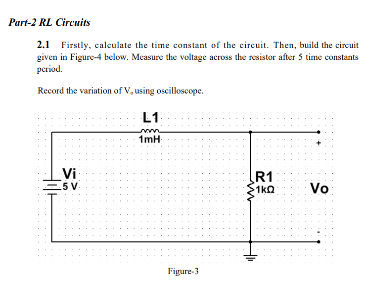 Solved Part-1 RC Circuits 1.1 a) Firstly, calculate the time | Chegg.com