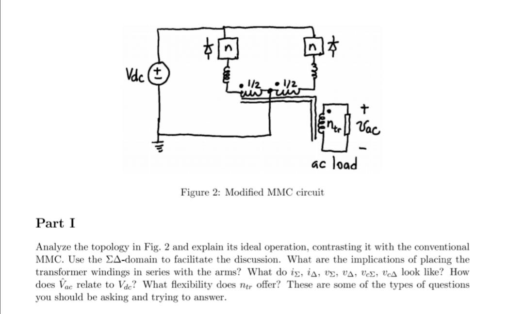 A single phase leg of the traditional dc-ac MMC is | Chegg.com