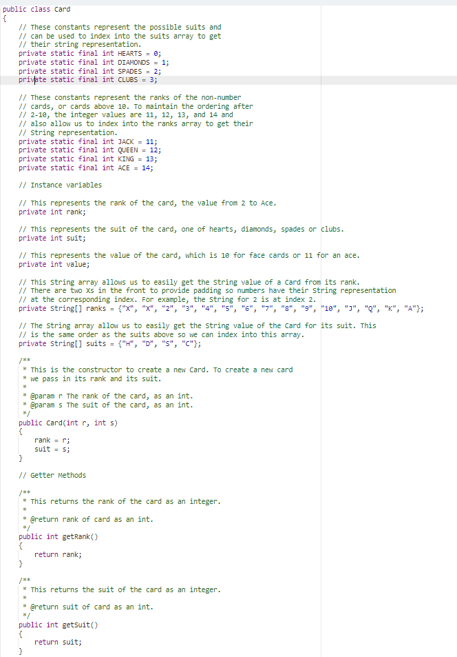 Solved import java.util. public class Deck { private static | Chegg.com