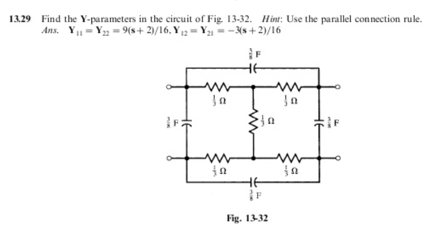 Solved 13.29 Find the Y-parameters in the circuit of Fig. | Chegg.com