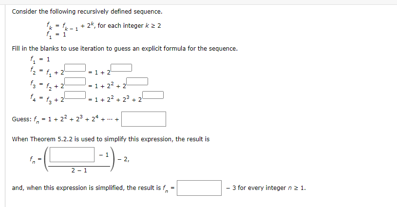 Solved Consider the following recursively defined sequence. | Chegg.com