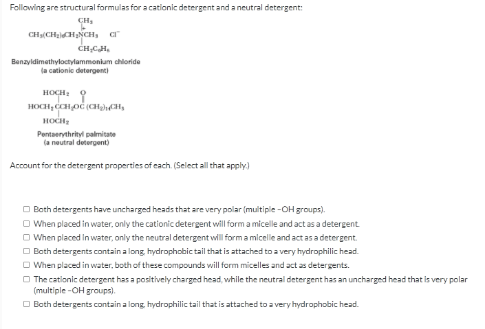 Solved Following are structural formulas for a cationic | Chegg.com