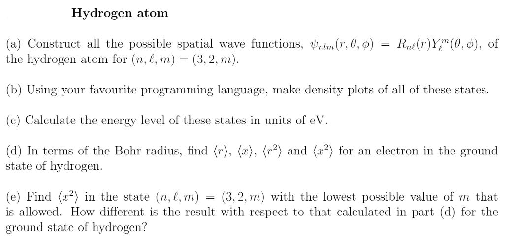 Solved A Construct All The Possible Spatial Wave
