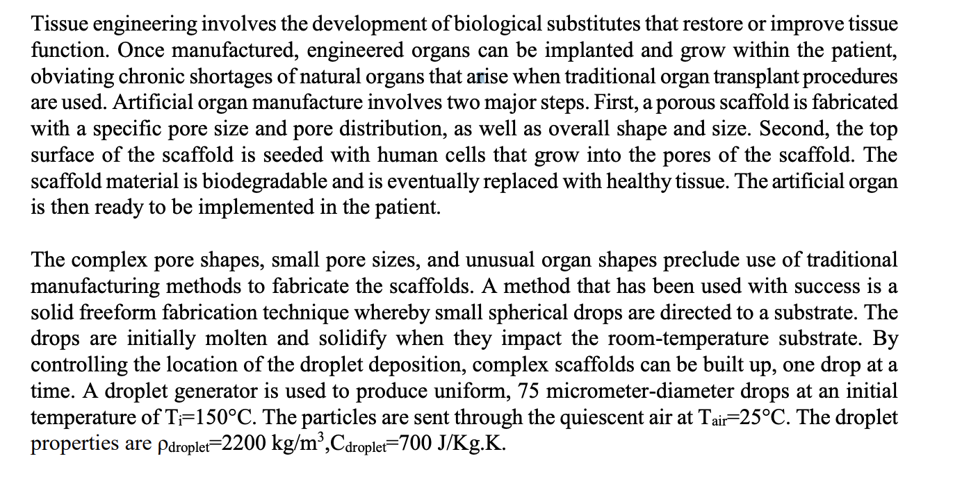 Tissue engineering involves the development of | Chegg.com