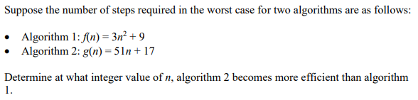Solved Suppose the number of steps required in the worst | Chegg.com