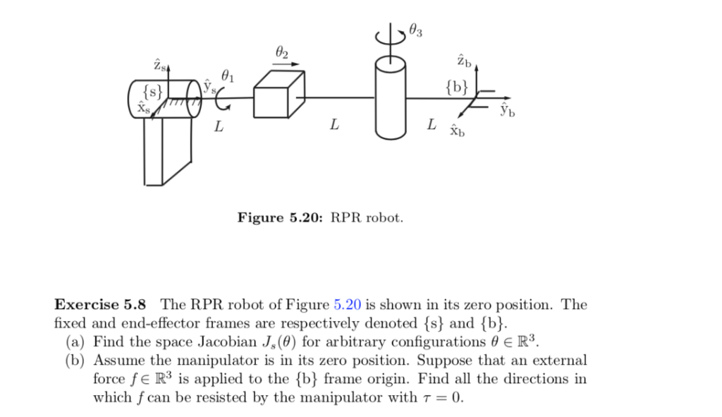Solved 3 θ2 01 Ib] Ks yb Figure 5.20: RPR robot. Exercise | Chegg.com