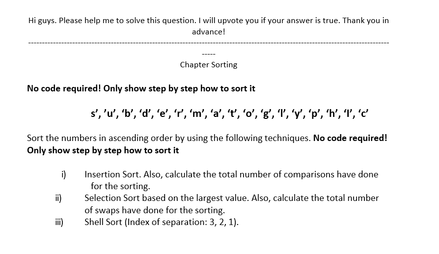 Solved Hi guys. Please help me to solve this question. I | Chegg.com