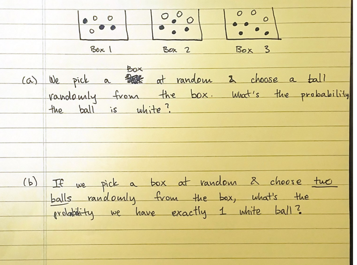 Solved Box I (a) We pick randomly the ball (b) If a balls | Chegg.com