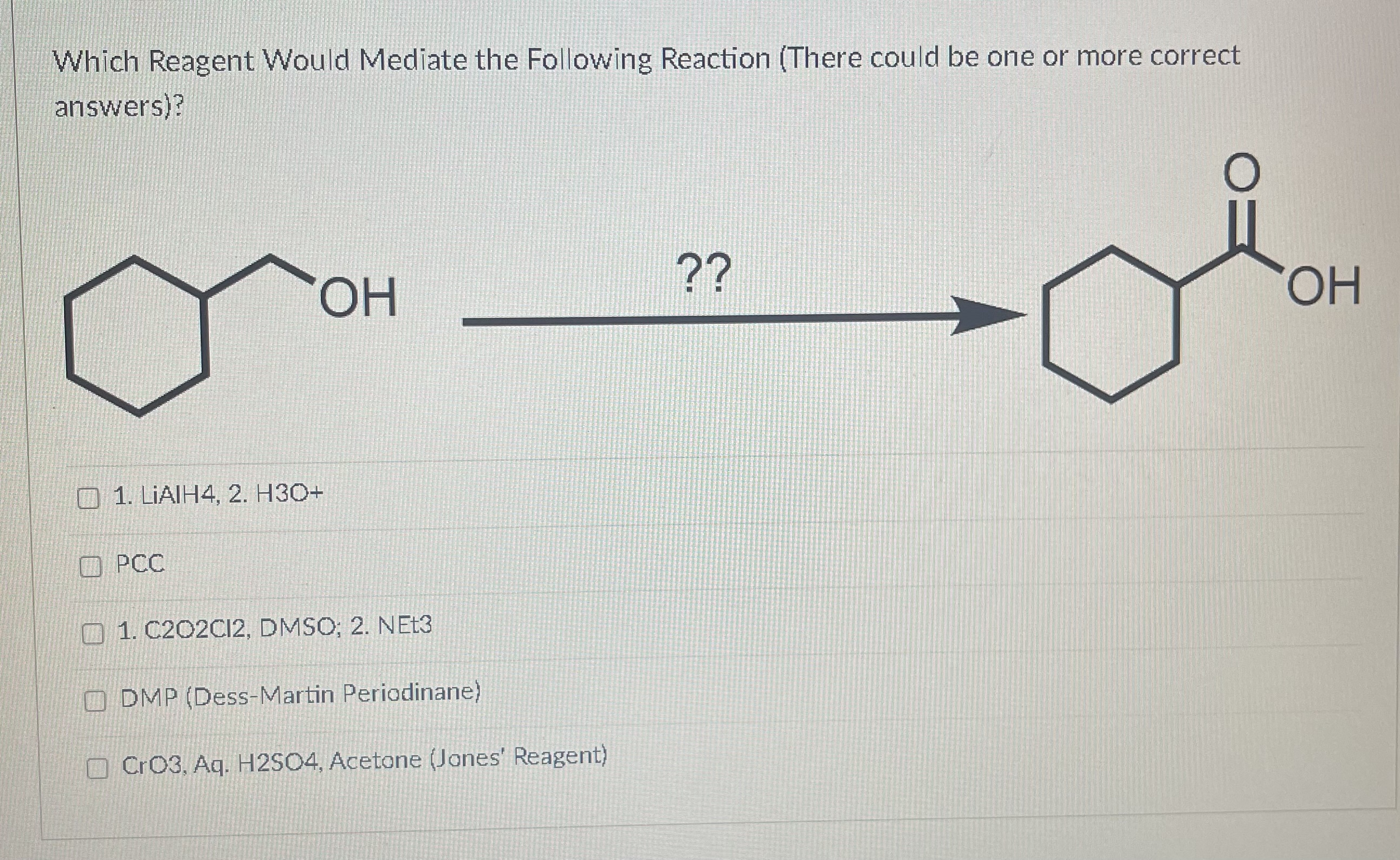Solved Which Reagent Would Mediate the Following Reaction | Chegg.com