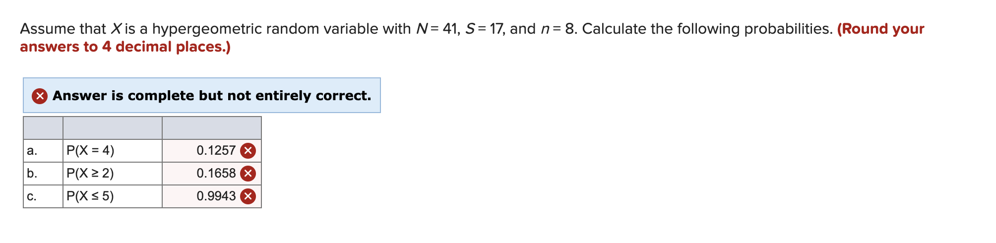 Solved Assume that X is a hypergeometric random variable | Chegg.com