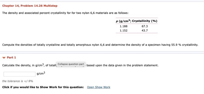 Solved Check Your Understanding: Fracture Of Polymers A | Chegg.com