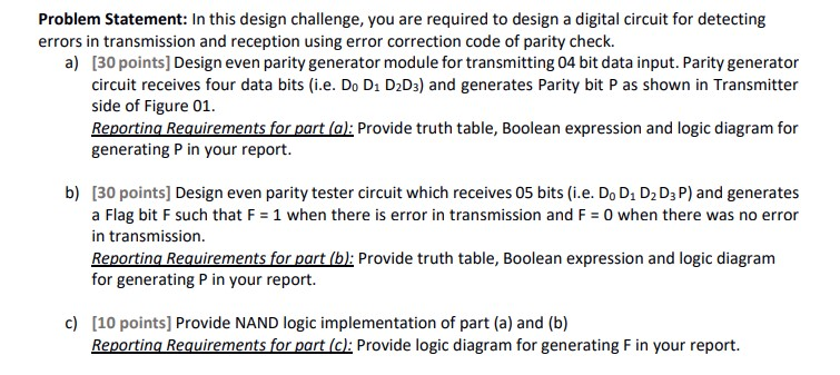 Solved Problem Statement: In this design challenge, you are | Chegg.com