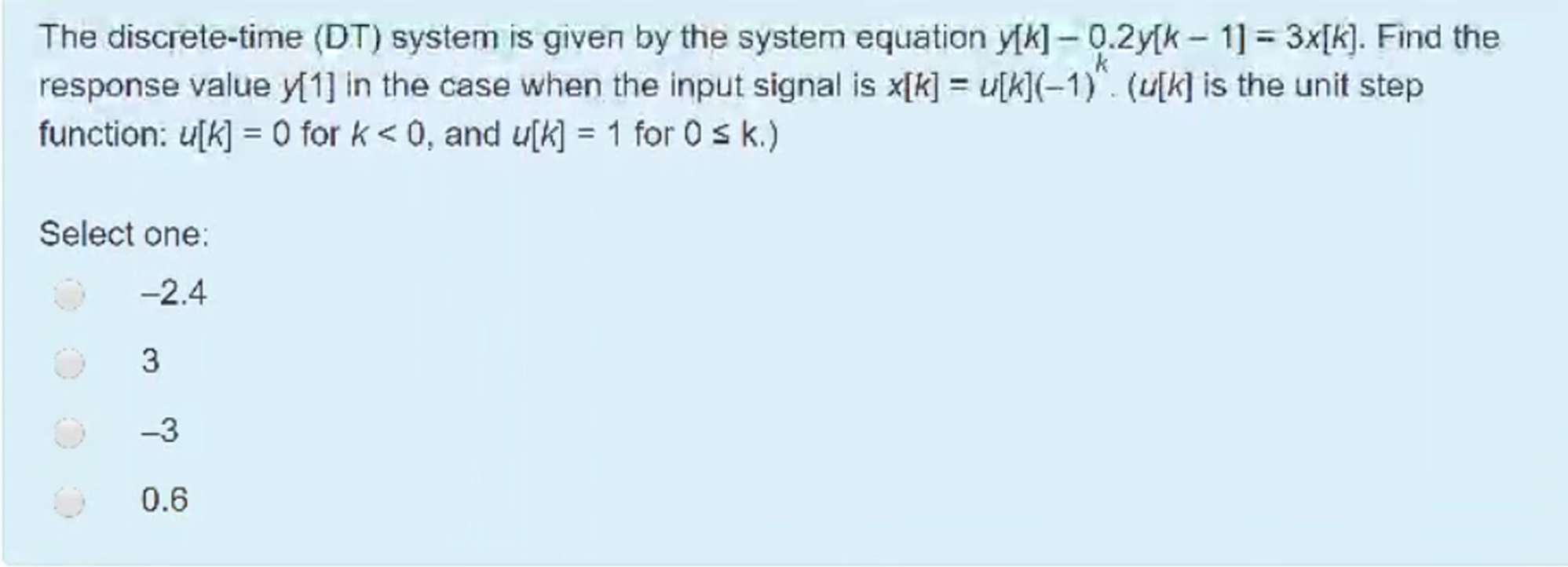 Solved The discrete-time (DT) system is given by the system | Chegg.com