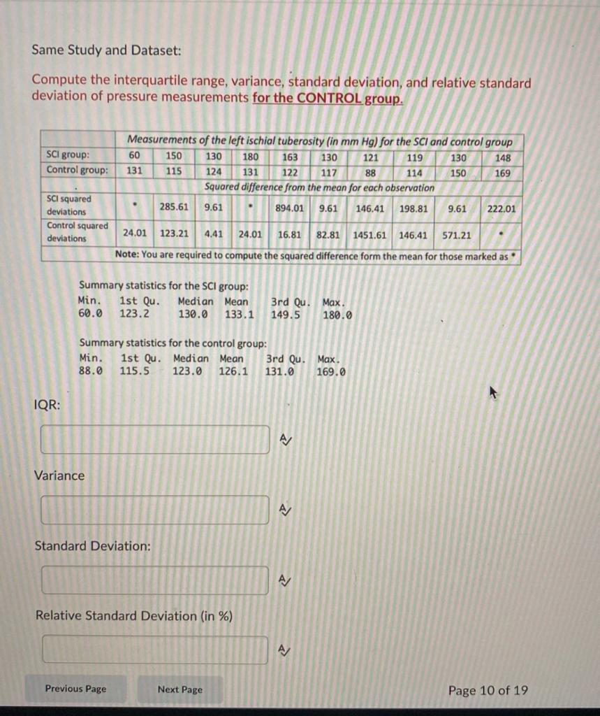 Solved Same Study and Dataset: Compute the interquartile | Chegg.com