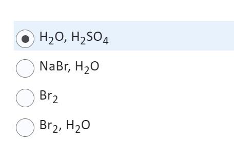 Solved Identify the most appropriate reagent(s).H2O,H2SO4 | Chegg.com