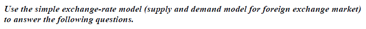 Use the simple exchange-rate model (supply and demand | Chegg.com
