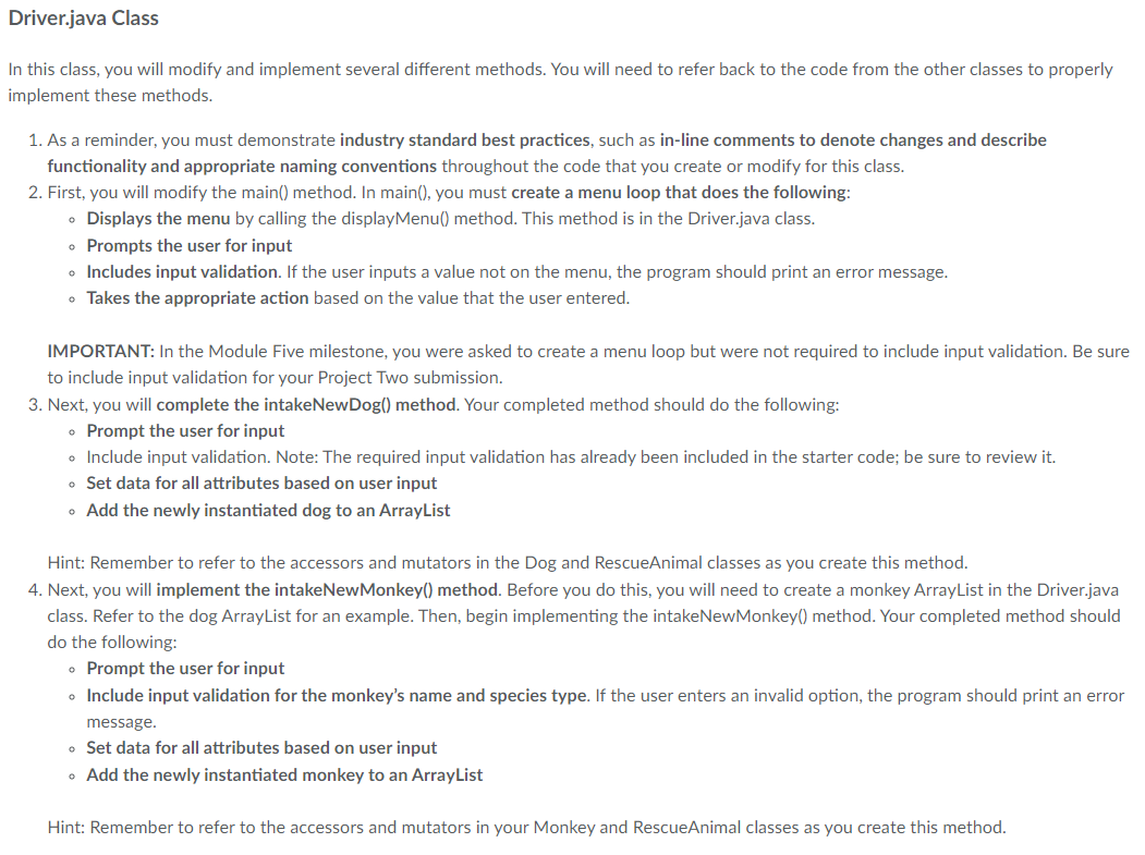 Solved In This Project You Will Demonstrate Your Mastery Of Chegg