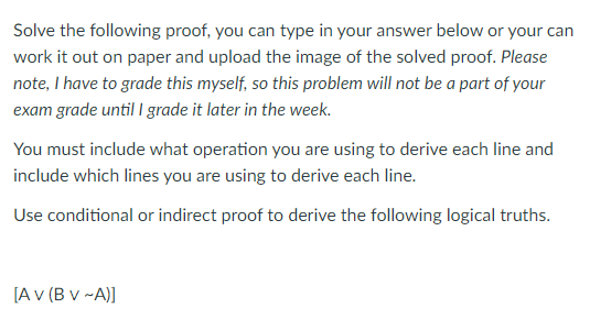 Solved Solve the following proof, you can type in your | Chegg.com