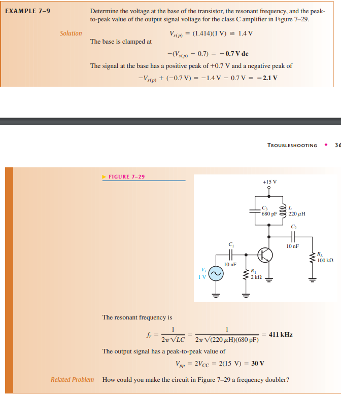 Solved EXAMPLE 7-9 Solution Determine the voltage at the | Chegg.com