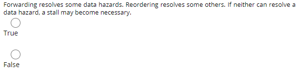 Solved Forwarding resolves some data hazards. Reordering | Chegg.com