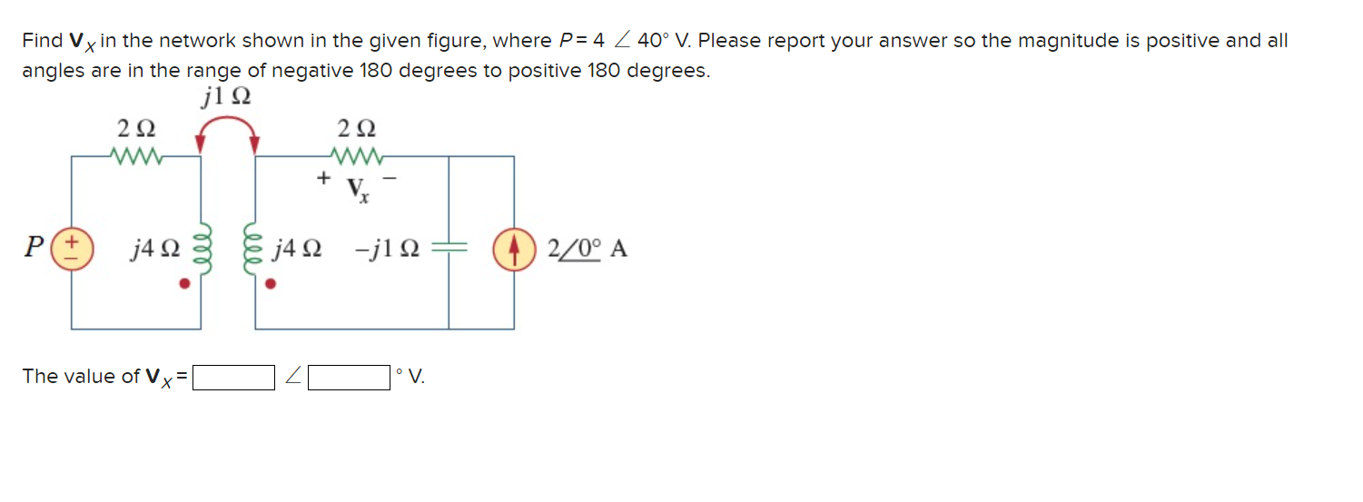Solved Find VX in the network shown in the given figure, | Chegg.com