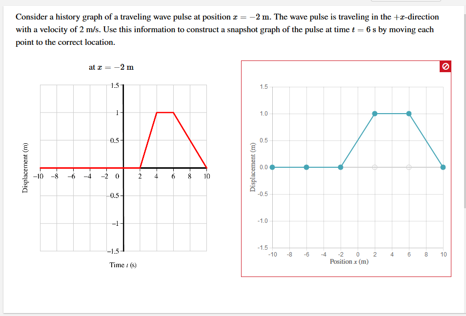 Solved Consider a history graph of a traveling wave pulse at | Chegg.com