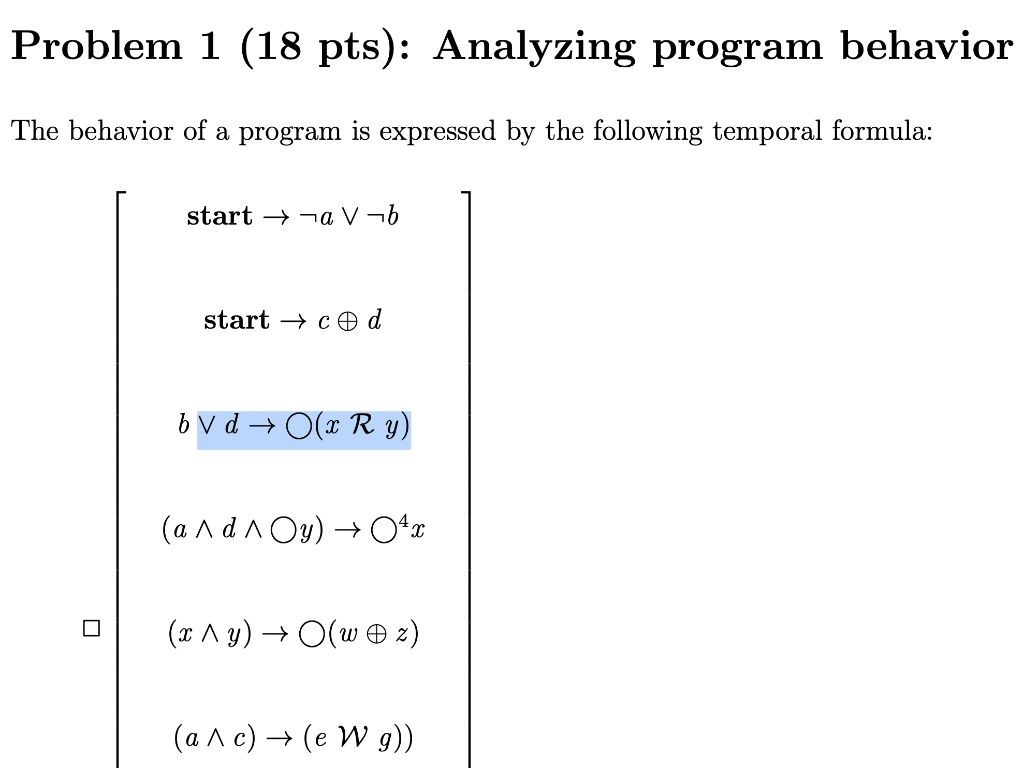 Solved Problem 1 (18 pts): Analyzing program behavior The | Chegg.com