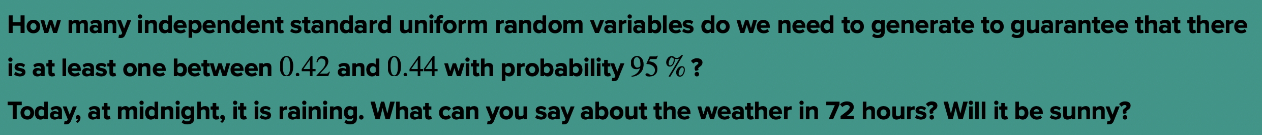 Solved How Many Independent Standard Uniform Random 